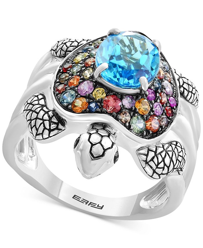 EFFY Collection Balissima by EFFY® Multi-Gemstone Turtle Ring (3-3/8 ct ...