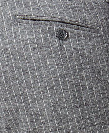 Bar III Men's Slim-Fit Gray Stripe Knit Suit Pants, Created for Macy's ...