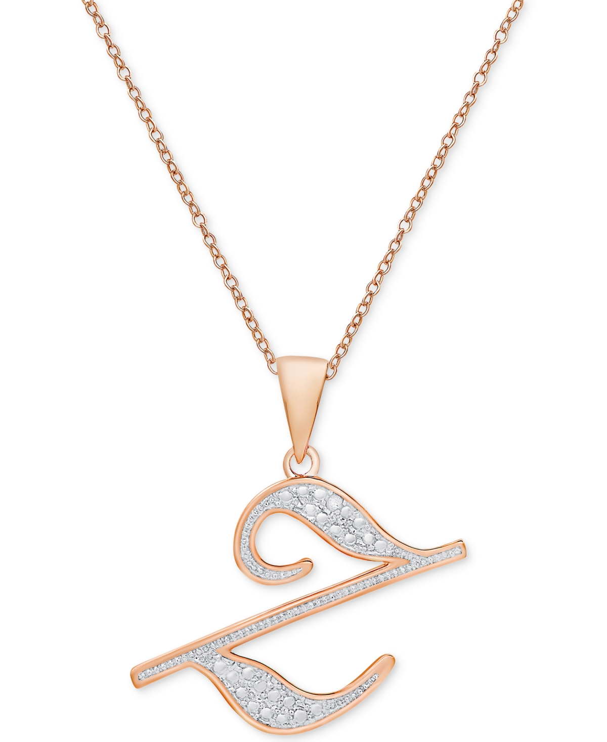 Click here for Diamond Accent Script 18 Initial Pendant Necklace... prices