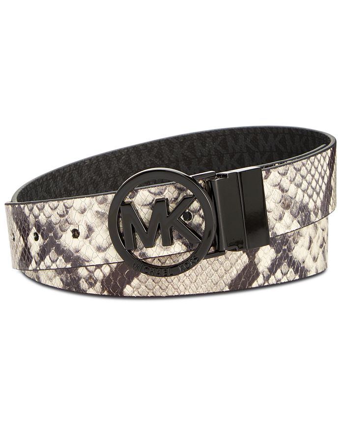 Michael Kors Reversible Signature Leather Belt - Macy's