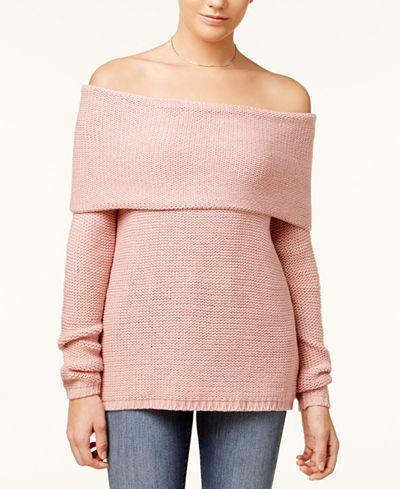 Freshman Juniors' Off-The-Shoulder Sweater - Juniors Sweaters - Macy's