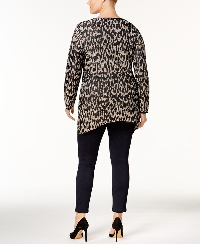 INC International Concepts I.N.C. Plus Size Leopard-Print Tunic ...