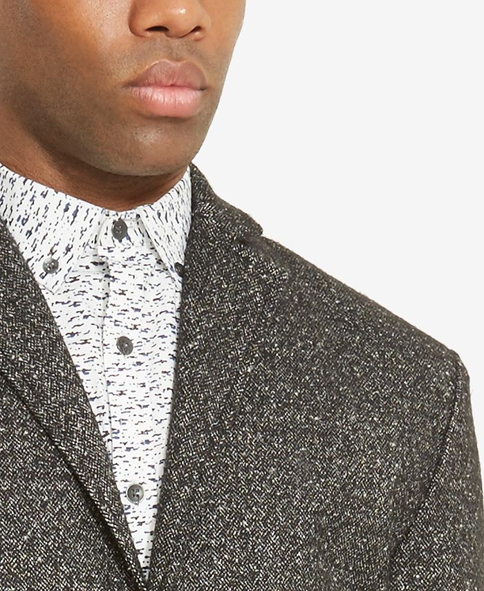 Kenneth Cole Reaction Men's Hidden-Placket Overcoat - Macy's