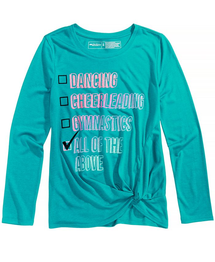 Ideology Checklist-Print T-Shirt, Big Girls, Created for Macy's - Macy's