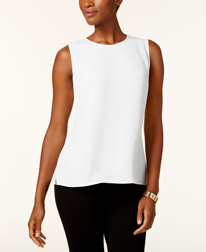 Kasper Side-Slit Top - Macy's