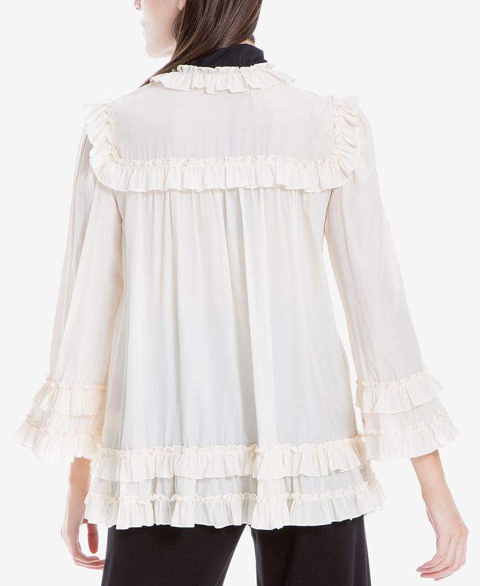 Max Studio London Ruffled Tie-Neck Top, Created For Macy's - Macy's