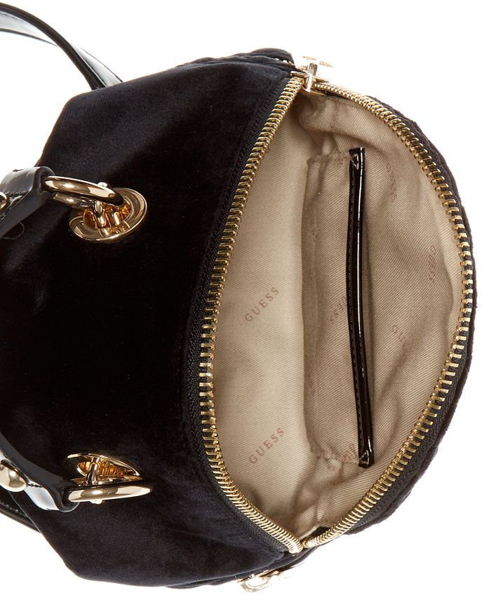GUESS Cool School Velvet Small Backpack - Macy's