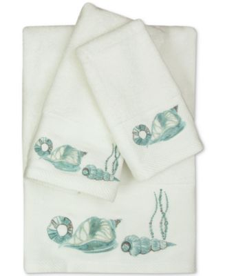 Bacova La Mer Cotton Embroidered Bath Towel - Macy's