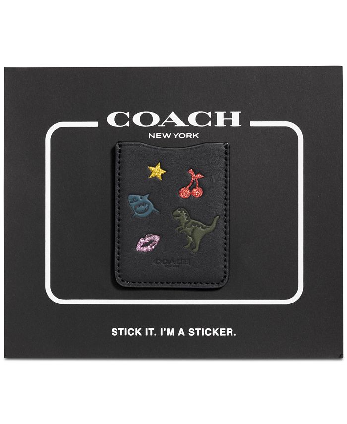 COACH Boxed Phone Pocket Sticker - Macy's