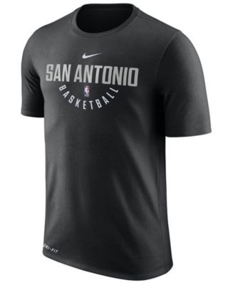 Nike Men's San Antonio Spurs Dri-FIT Cotton Practice T-Shirt - Macy's