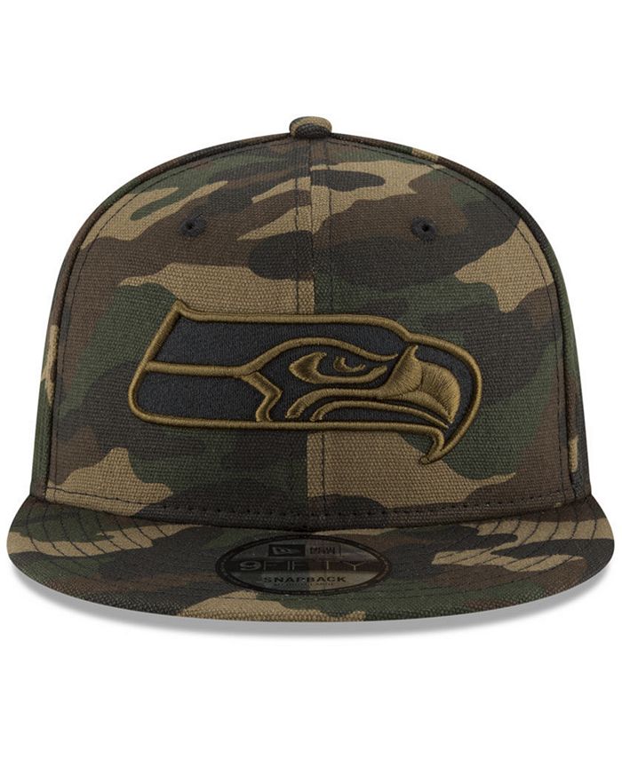 New Era Seattle Seahawks Camo on Canvas 9FIFTY Snapback Cap - Macy's