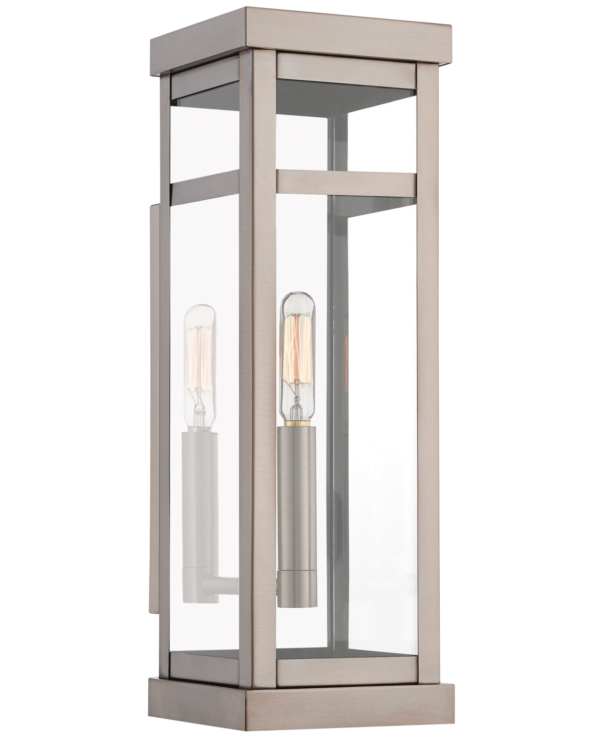 Click here for Livex Hopewell Outdoor Wall Lantern - Brushed Nick... prices