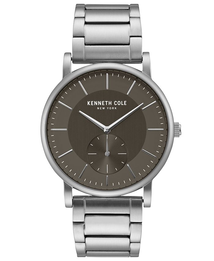 Kenneth Cole New York Men's Dress Sport Gunmetal Stainless Steel ...