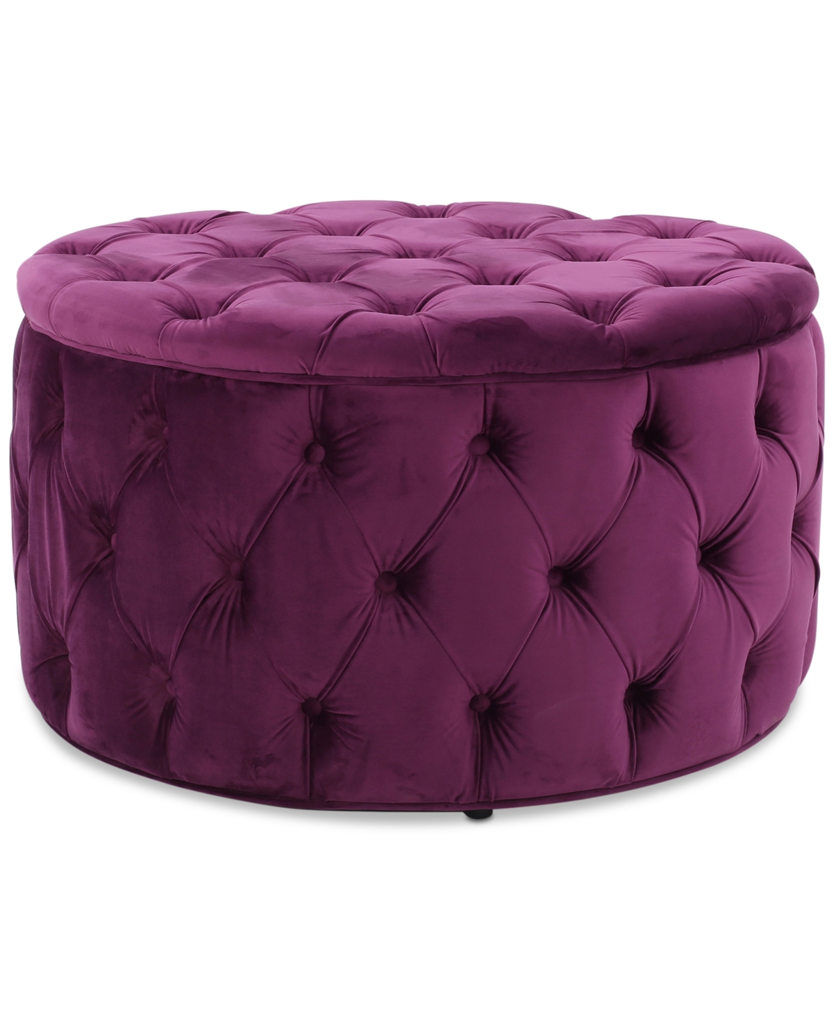 Click here for Owain Round Ottoman - Fuchsia prices