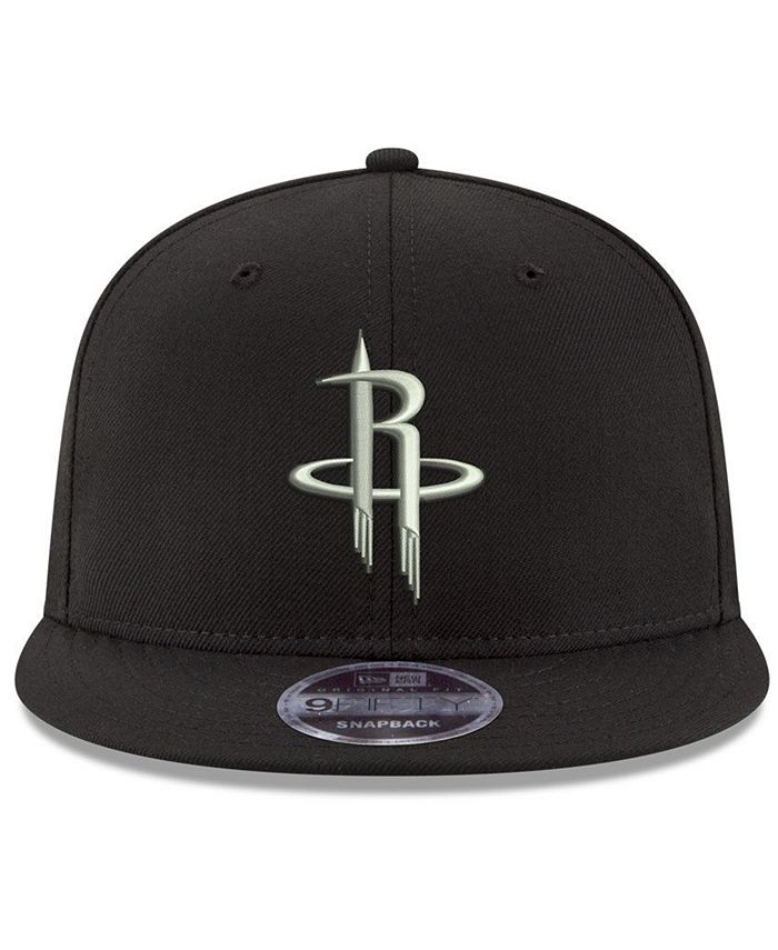 New Era Houston Rockets Black on Shine 9FIFTY Snapback Cap - Macy's