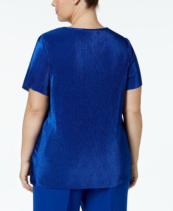 Alfred Dunner Plus Size High Roller Collection Micro-Pleated ...