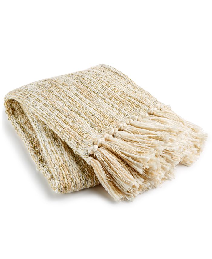 Lacourte LAST ACT! Meridian 50" x 60" Metallic Throw Blanket, Created ...