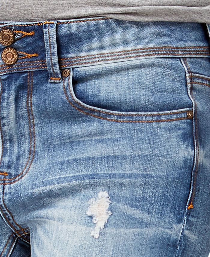 Indigo Rein Juniors' Ripped Vented-Cuff Skinny Jeans - Macy's