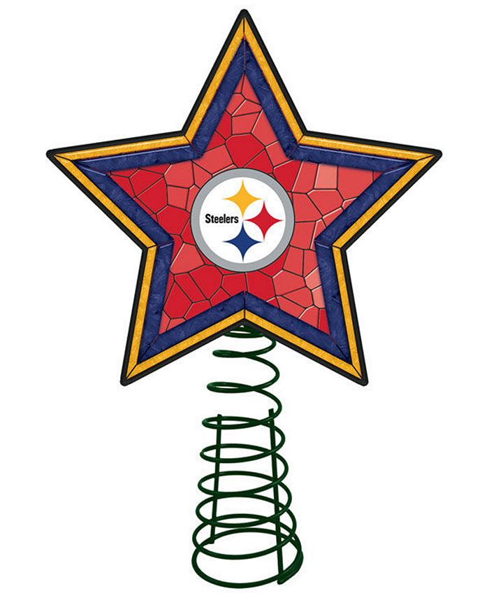 Memory Company Pittsburgh Steelers Mosaic Art Glass Tree Topper - Macy's