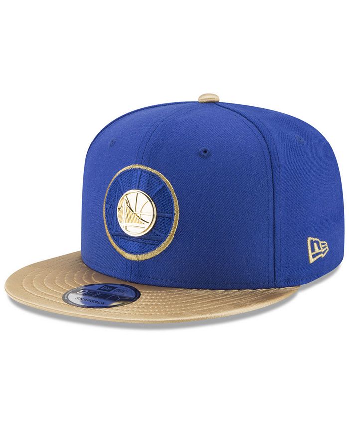 New Era Golden State Warriors Triple Gold 9FIFTY Snapback Cap - Macy's