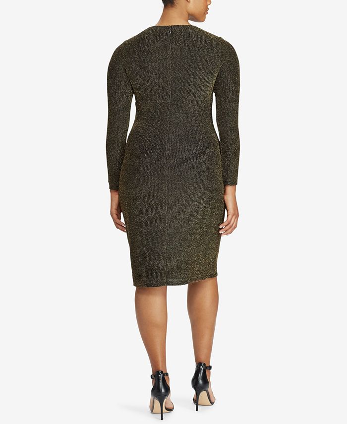 Lauren Ralph Lauren Plus Size Metallic Knit Dress - Macy's