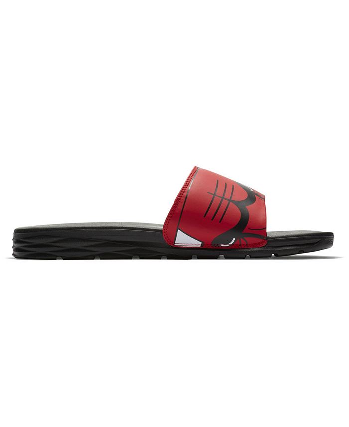 Nike Men's Chicago Bulls Benassi Solarsoft Slides - Macy's