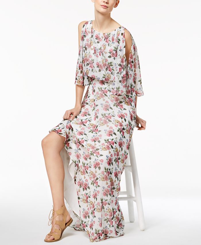 Marella Split-Sleeve Georgette Maxi Dress & Reviews - Dresses - Women ...
