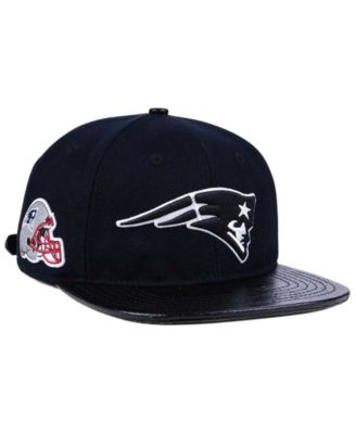 Pro Standard New England Patriots Black and White Strapback Cap - Macy's