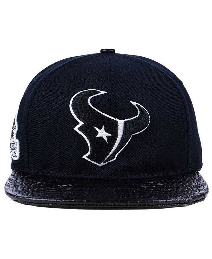 Pro Standard Houston Texans Black and White Strapback Cap - Macy's
