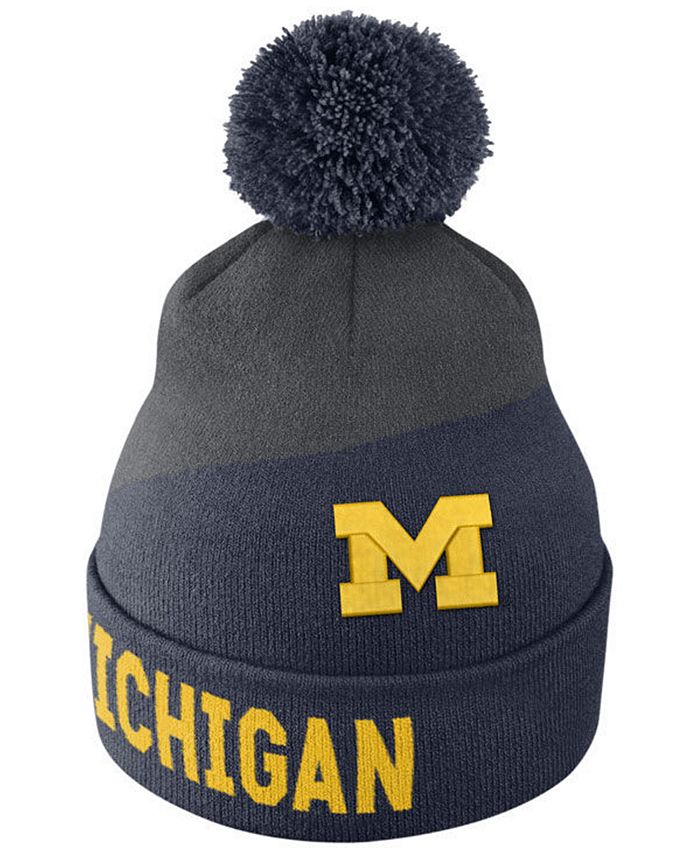 Nike Michigan Wolverines Champ Pom Knit Hat - Macy's