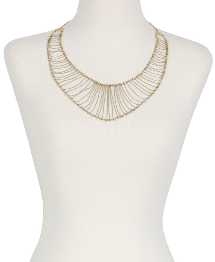 Lucky Brand Gold-Tone Multi-Chain 29" Statement Necklace - Macy's