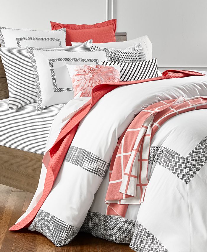 Charter Club Colorblock Duvet Cover Sets, Created for Macy's & Reviews ...