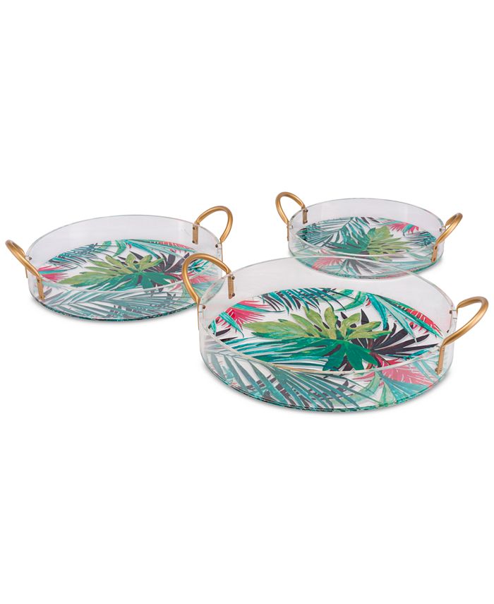 Zuo Tropical Trays, Set of 3 - Macy's