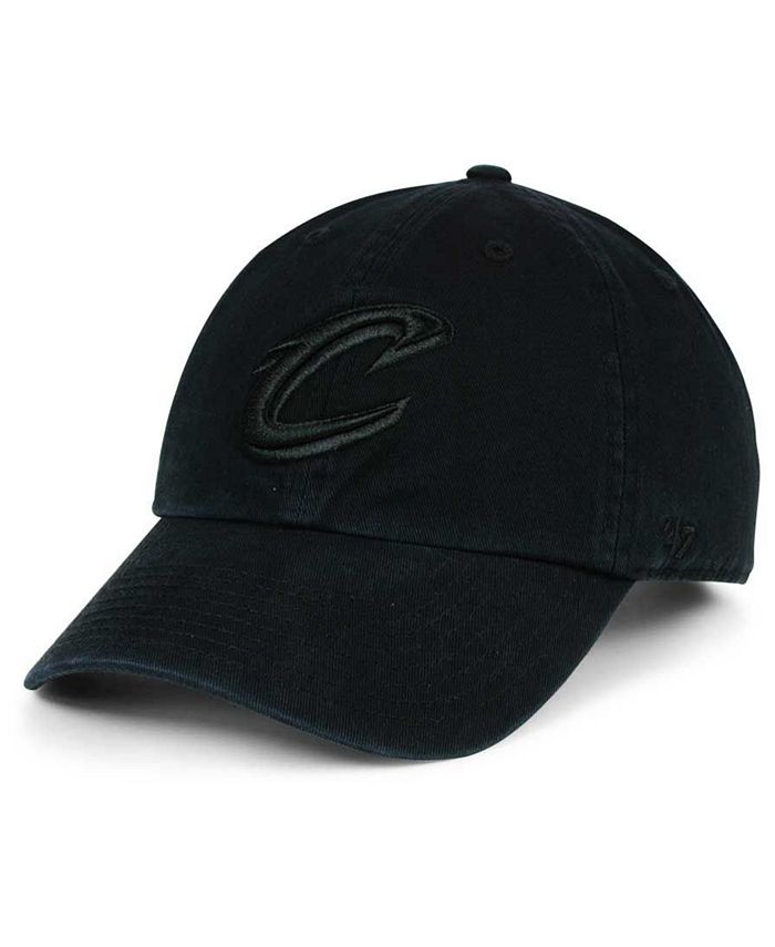 '47 Brand Cleveland Cavaliers Black on Black CLEAN UP Cap - Macy's