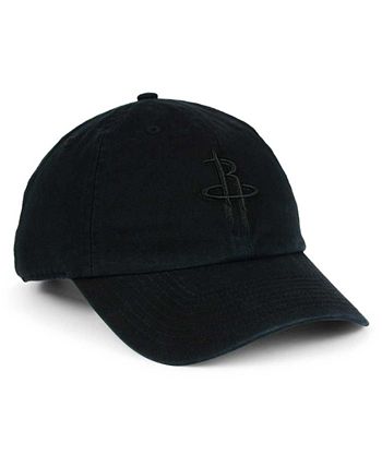 '47 Brand Houston Rockets Black on Black CLEAN UP Cap - Macy's