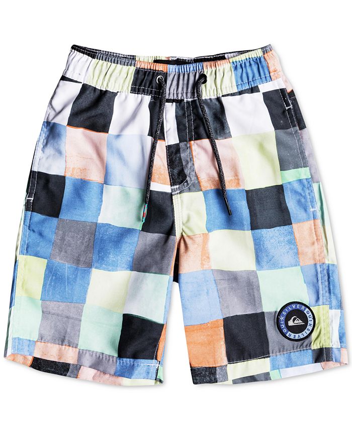 Quiksilver Resin Check Swim Trunks Toddler Boys - Macy's