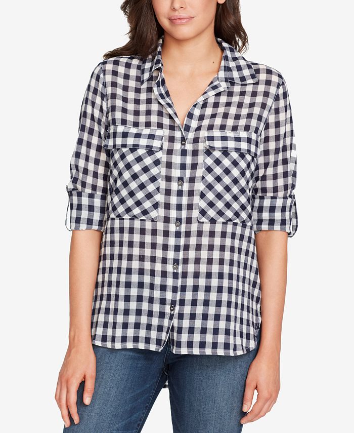 WILLIAM RAST Dalila Plaid Cotton Shirt - Macy's