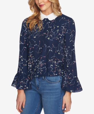 CeCe Ruffled-Cuff Top - Macy's