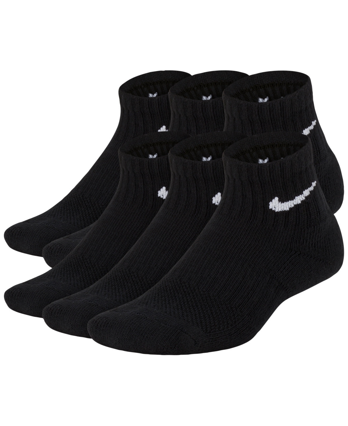 Click here for Nike Big Kids Cushioned Ankle Socks  6 Pairs - Bla... prices