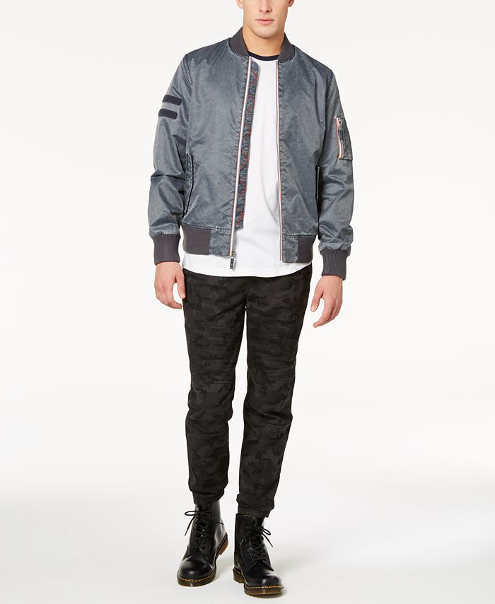American Rag Men's Washed Nylon Bomber Jacket, Created for Macy's - Macy's