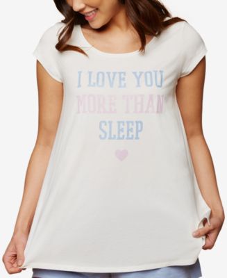 Motherhood Maternity Graphic Nursing Sleep Top - Macy's