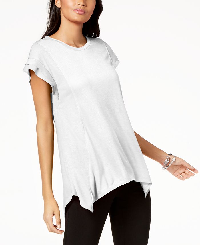 INC International Concepts I.N.C. Asymmetrical Contrast-Detail Top ...