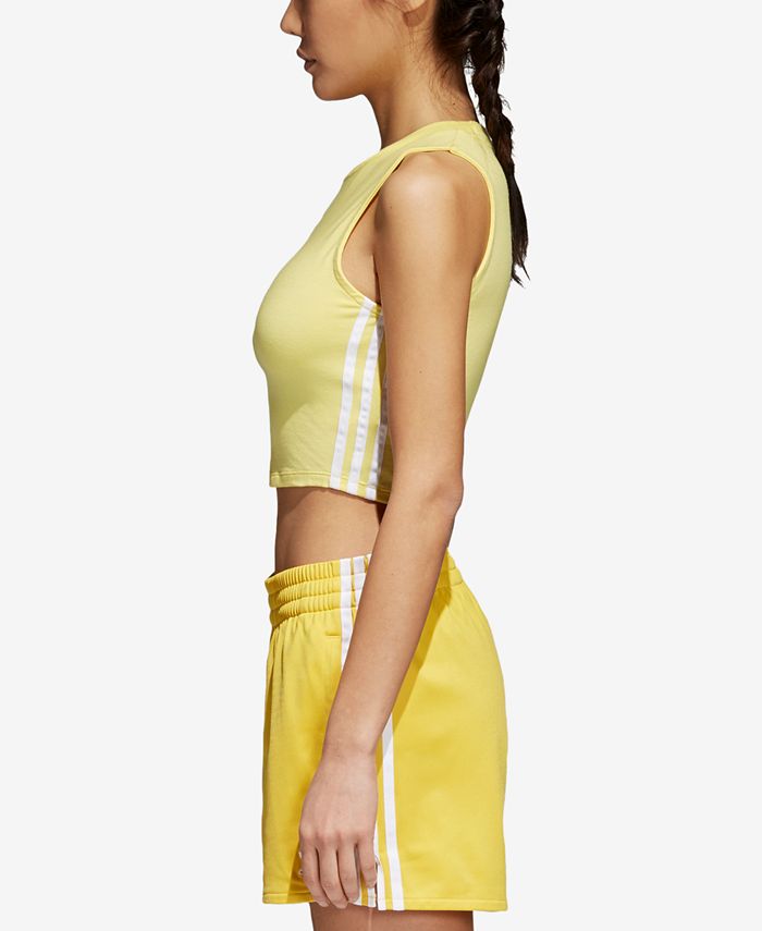adidas adicolor Cotton Cropped Tank Top - Macy's