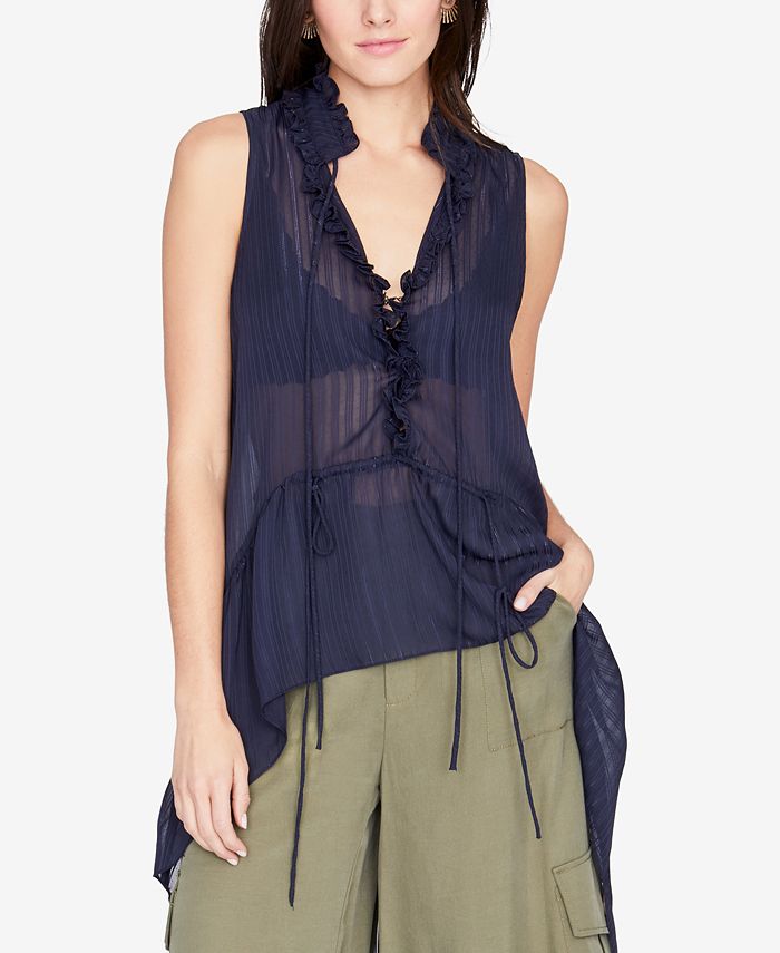 RACHEL Rachel Roy Ruffled High-Low Top, Created for Macy's - Macy's