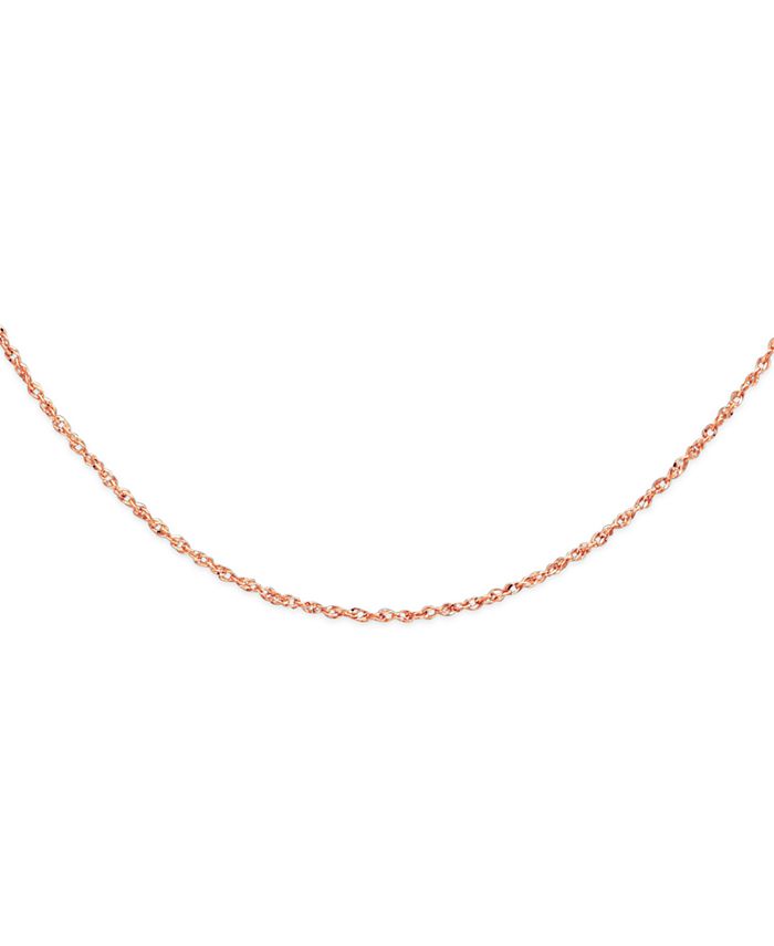 Macy's 14k Rose Gold 18" Perfectina Chain Necklace - Macy's