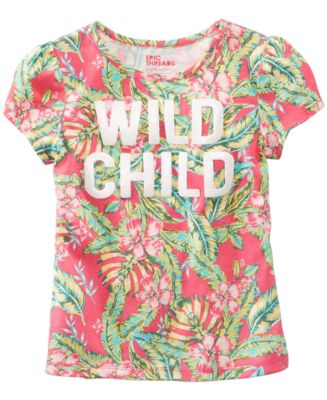 Epic Threads Wild Child T-Shirt, Toddler Girls, Created for Macy's - Macy's