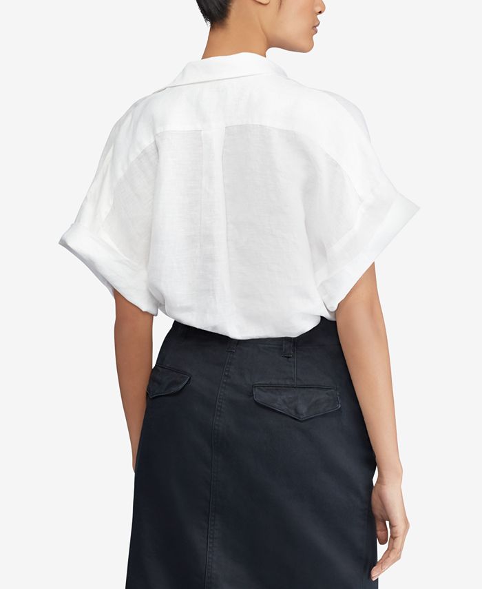 Polo Ralph Lauren Short-Sleeve Linen Shirt - Macy's