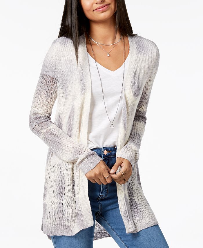Freshman Juniors' Tie-Dyed High-Low Cardigan - Macy's