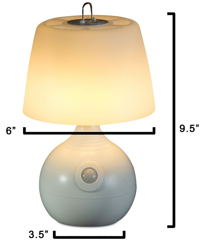 Lavish Home Motion Sensor Lamp, 9.5" x 6" x 6" - Macy's