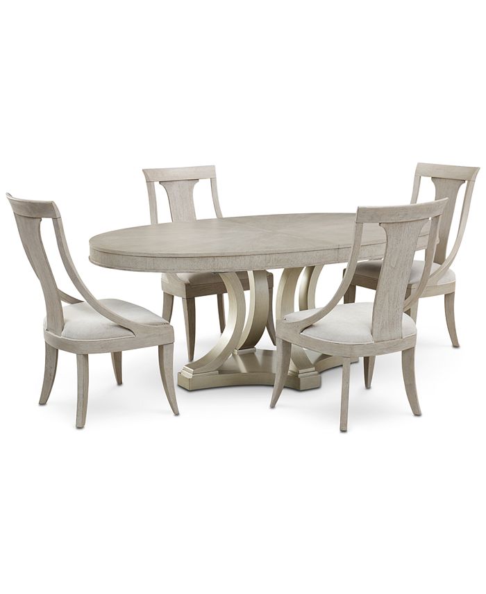 Furniture Rachael Ray Cinema Oval Dining Furniture, 5-Pc. Set ...